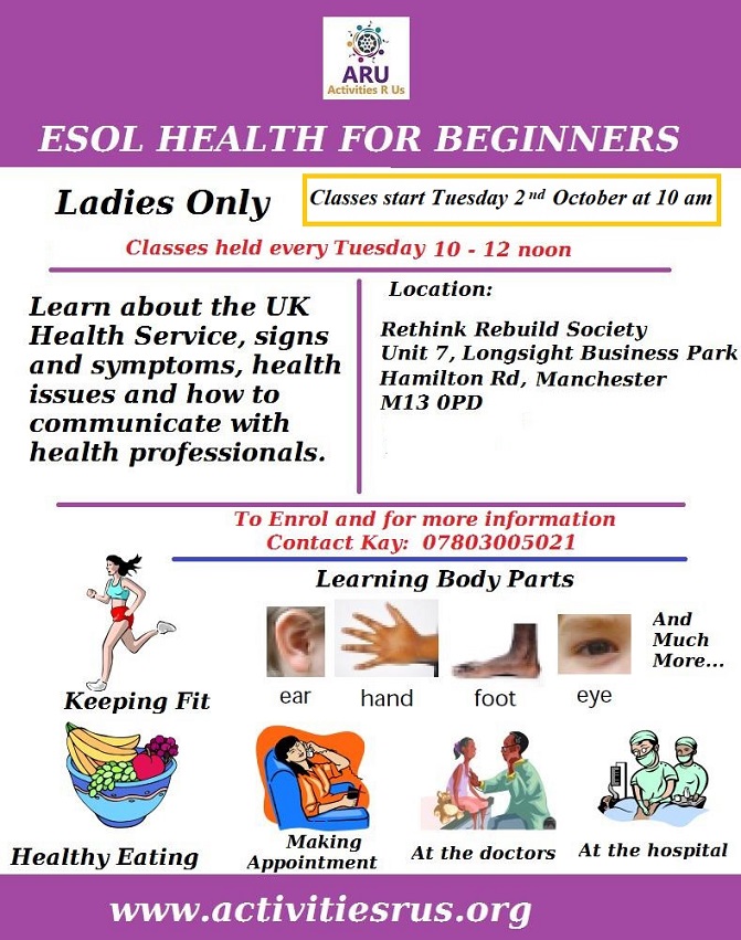 ESOL Health for Beginners | Rethink Rebuild Society
